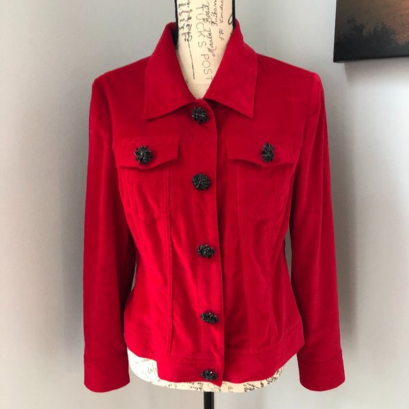 berek | Jackets & Coats | Red Velvet Jacket | Poshmark